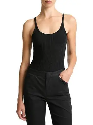 VINCE Rib Knit Tank Top