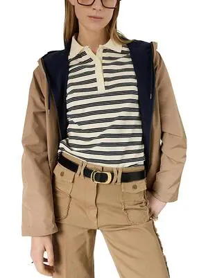 Gerard Darel Jordane Reversible Hooded Jacket - Navy