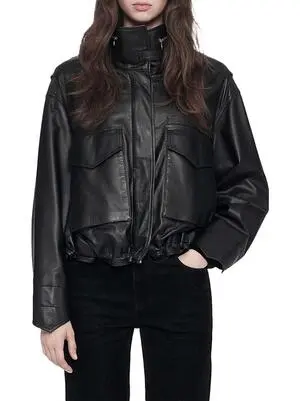 ALLSAINTS Clay Leather Jacket - Black