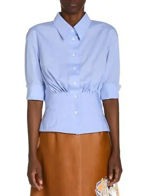 Marni Poplin Shirt - Iris Blue