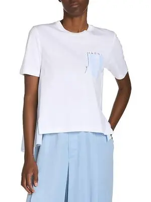 Marni Mixed Media Tee - Lily White