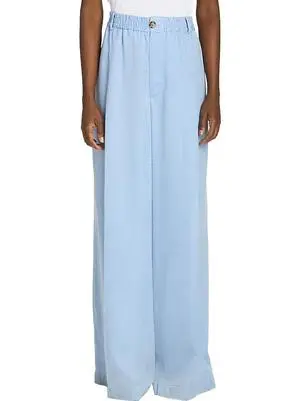 Marni Flowy Wide Leg Pants - Light Blue