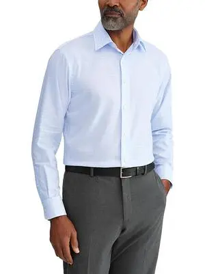 Bloomingdale'S Regular Fit Stretch Dress Shirt Exclusive - Blue