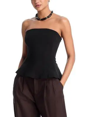 Aqua Panel Strapless Top - Black