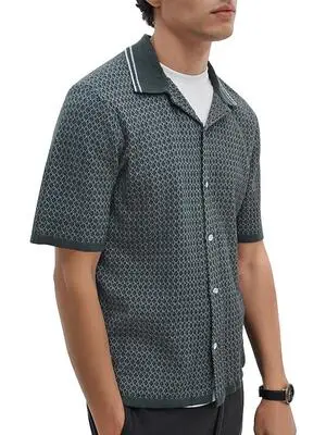 Rag & Bone Harvey Cross Stitch Shirt - Charcoal Grey