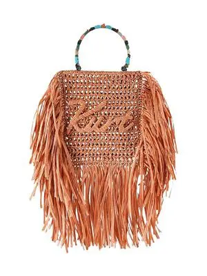 Kurt Geiger Fringe Detail Tote - Orange