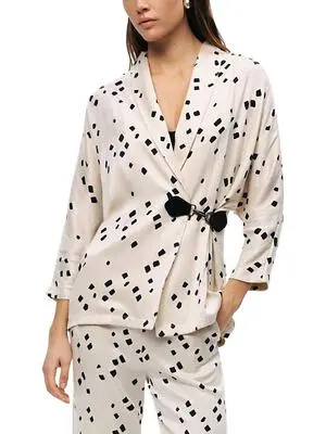 NOCTURNE Printed Wrap Jacket - Multi-colored