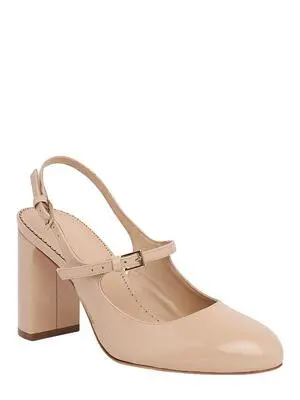 Cinq À Sept Lola Patent Mary Jane Slingback Pumps - Nude