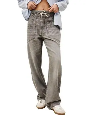 Ba&sh Yima Wide Leg Jeans Grey