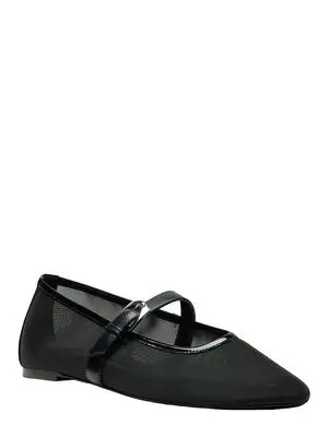 STUART WEITZMAN Sai Bareitall Mary Jane Flats - Black