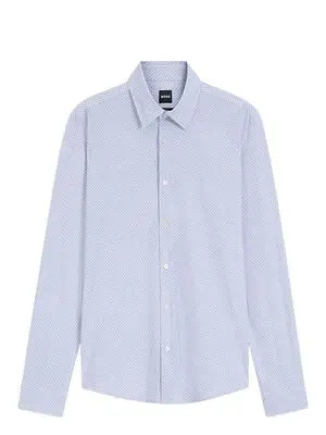 BOSS Roan Kent Collar Slim Fit Button Down Shirt - Light Pastel Purple