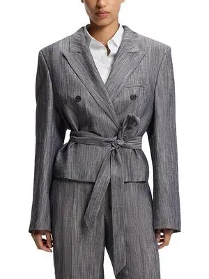 BOSS Jelsia Blazer - Charcoal Sharkskin