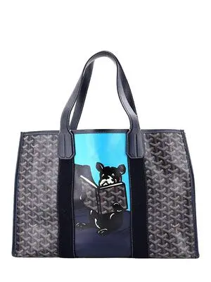 Goyard Mm Villette Tote Printed Coated Canvas - Blue
