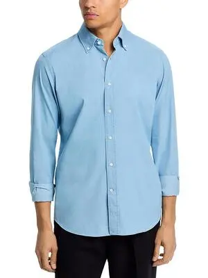 BOSS Cotton Button Down Shirt - Light Pastel Blue