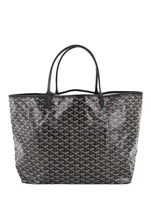 Goyard GM Saint Louis Tote Coated Canvas Black