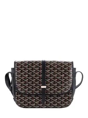 Goyard Mm Belvedere Ii Messenger Bag Coated Canvas - Black