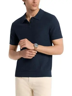 Michael Kors Boucle Sweater Polo Shirt - Midnight