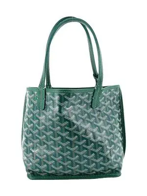Goyard Mini Anjou Reversible Tote Coated Canvas Green