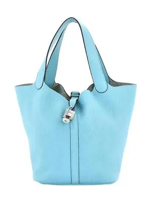 HERMES Picotin Lock Bag Clemence Mm - Blue