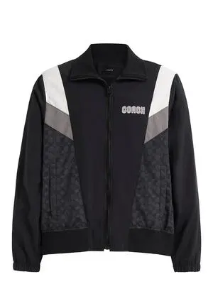 COACH Restored Track Jacket - Black Charcoal