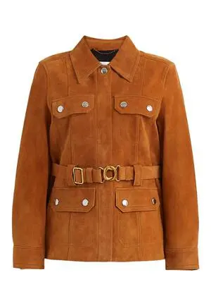 COACH Restored Suede Belted Heritage Jacket - Penny