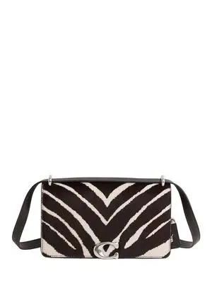 COACH Restored Bandit Shoulder Bag With Zebra Print - Silver/zebra
