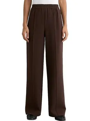 REISS Wide Leg Trousers - Chocolate