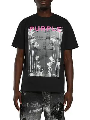 PURPLE BRAND Heavyweight Jersey Short Sleeve Tee - Black