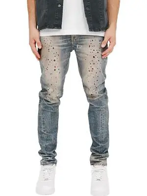PURPLE BRAND Skinny Jewel Print Jeans - Light Indigo