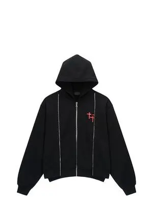 RtA Layered Zip-up Hoodie - Black Planetary Rta