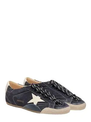 GOLDEN GOOSE True Star Suede Sneakers - Blue/white Beige
