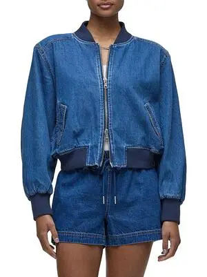 Hudson Jeans Denim Bomber Jacket - Lottery