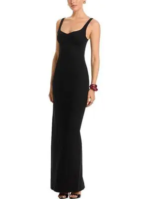 Simkhai Cabot Sculpted Scuba Maxi Dress - Black