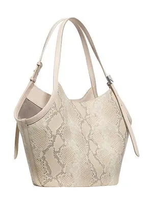 Kate Spade New York Deco Snake Embossed Tulip Tote Bag - Neutral