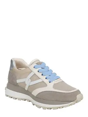 Veronica Beard Valentina Ripstop Sneakers - Sand/silver