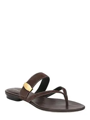 Veronica Beard Salva Dash Flat Sandals - Espresso