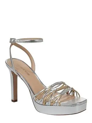 Veronica Beard Beverlee Sandals - Silver/pale