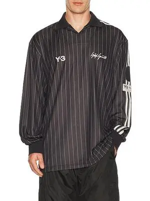 Y3 Long Sleeve Pinstripe Shirt - Black