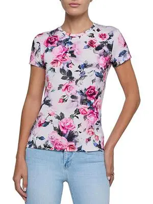 L'Agence Ressi Crewneck Tee Pink Multi