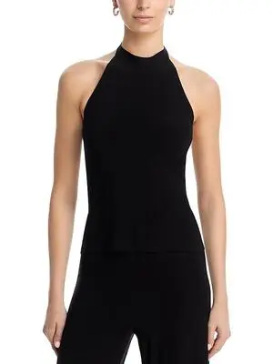 Norma Kamali Halter Neck Top - Black