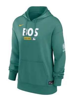 Nike Boston Red Sox Authentic Collection City Connect Therma Mlb Pullover Hoodie - Green
