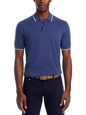 Bloomingdale'S Tipped Sweater Polo - New Beach Blue