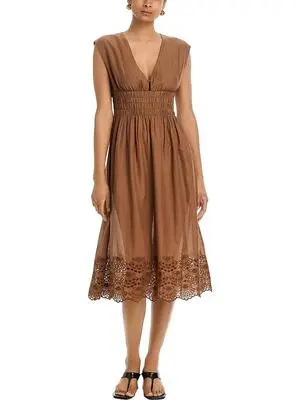 Rails Roxanne Embroidered Hem Dress - Espresso