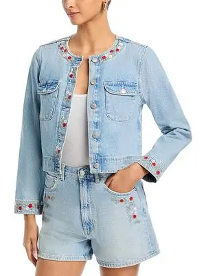 Rails Capistrano Denim Jacket - Dainty Rose
