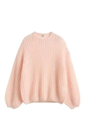 TOTEME Oversized Crewneck Sweater With Billowing Sleeves - Bloom