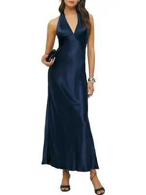 REFORMATION Daniela Silk Maxi Dress - Pear