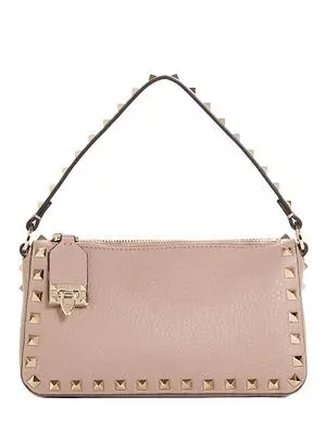 Valentino Garavani Rockstud Small Leather Crossbody Bag - Poudre