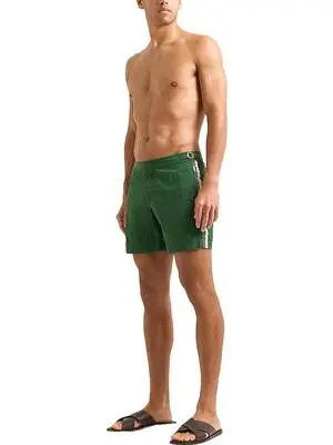 Orlebar Brown Bulldog Border Tape 6" Swim Shorts - Tarragon Green