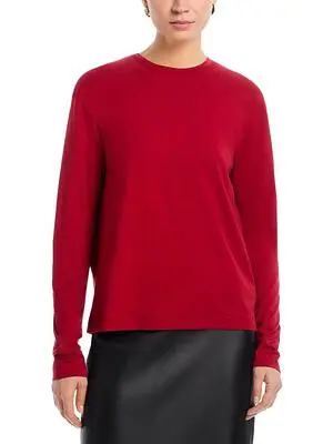 TOTEME Classic Long Sleeve Tee - Poppy