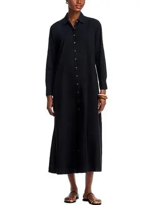 Xirena Boden Midi Shirt Dress - Black